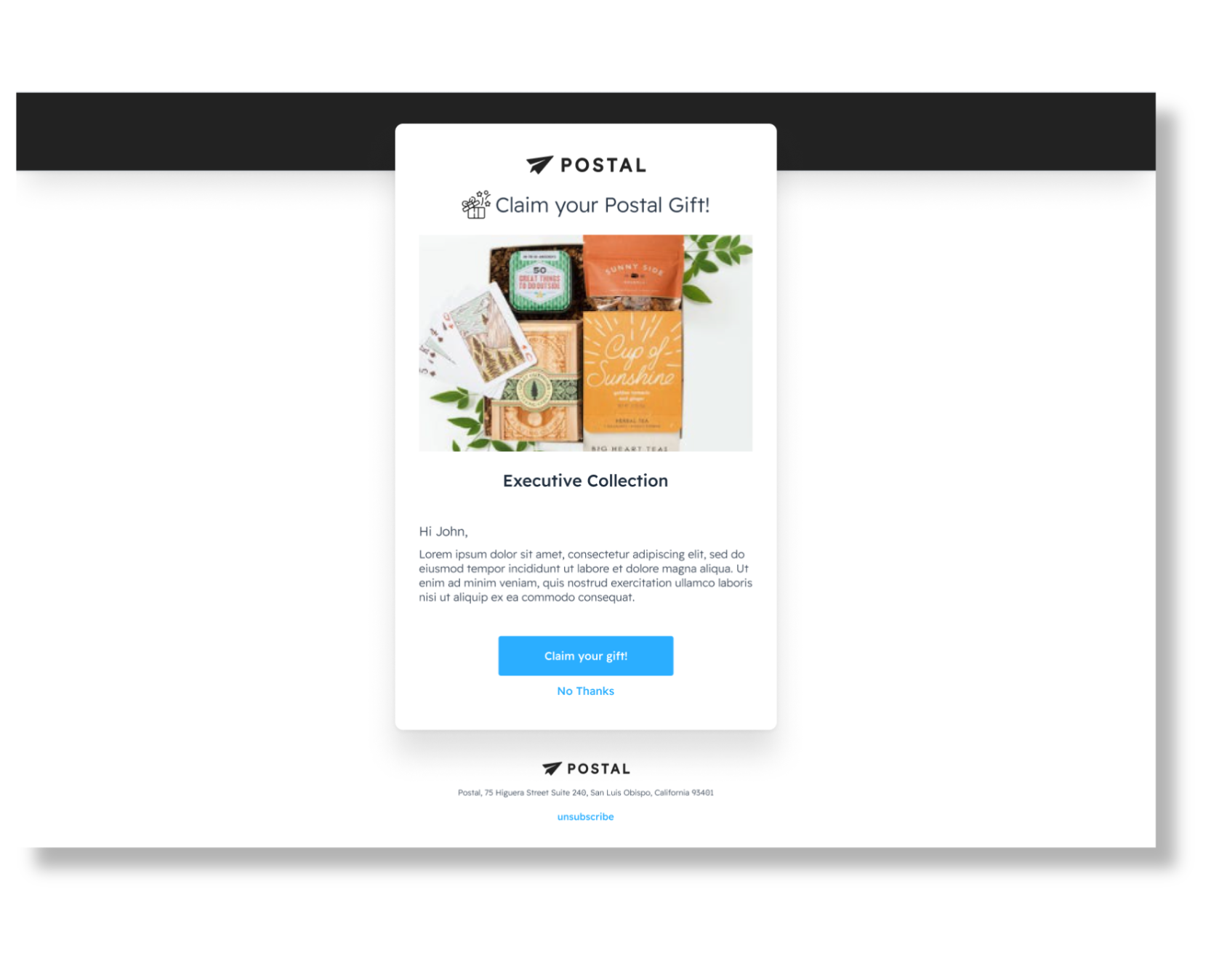 Recipient Experience – Postal