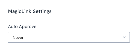 MagicLink Approval Settings – Postal